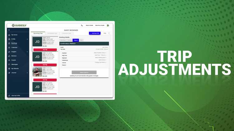 Trip Adjustments - Guidesly Pro Features | Guidesly